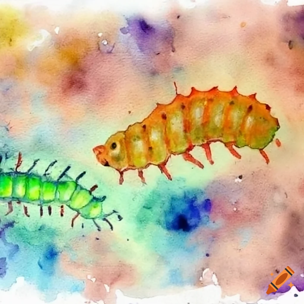 Image of larvae on Craiyon