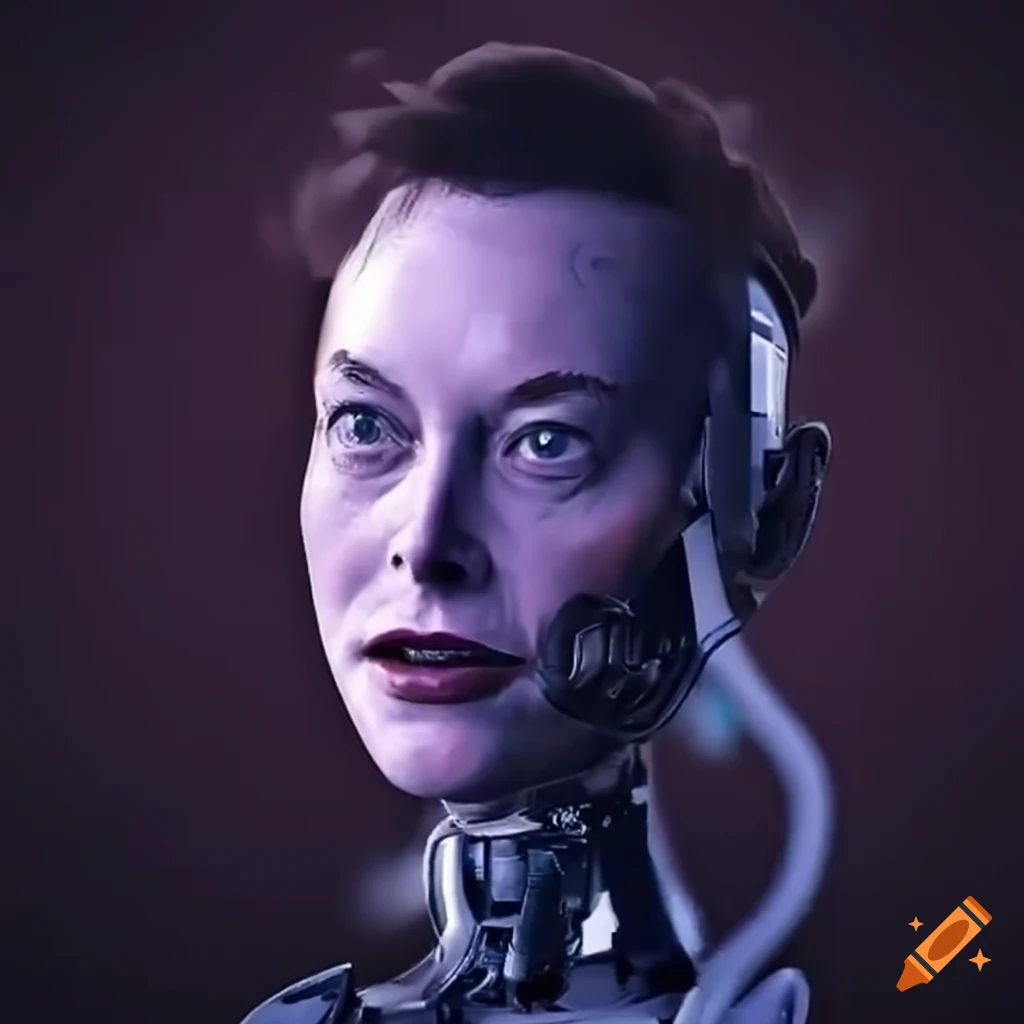Illustration of a robot resembling elon musk