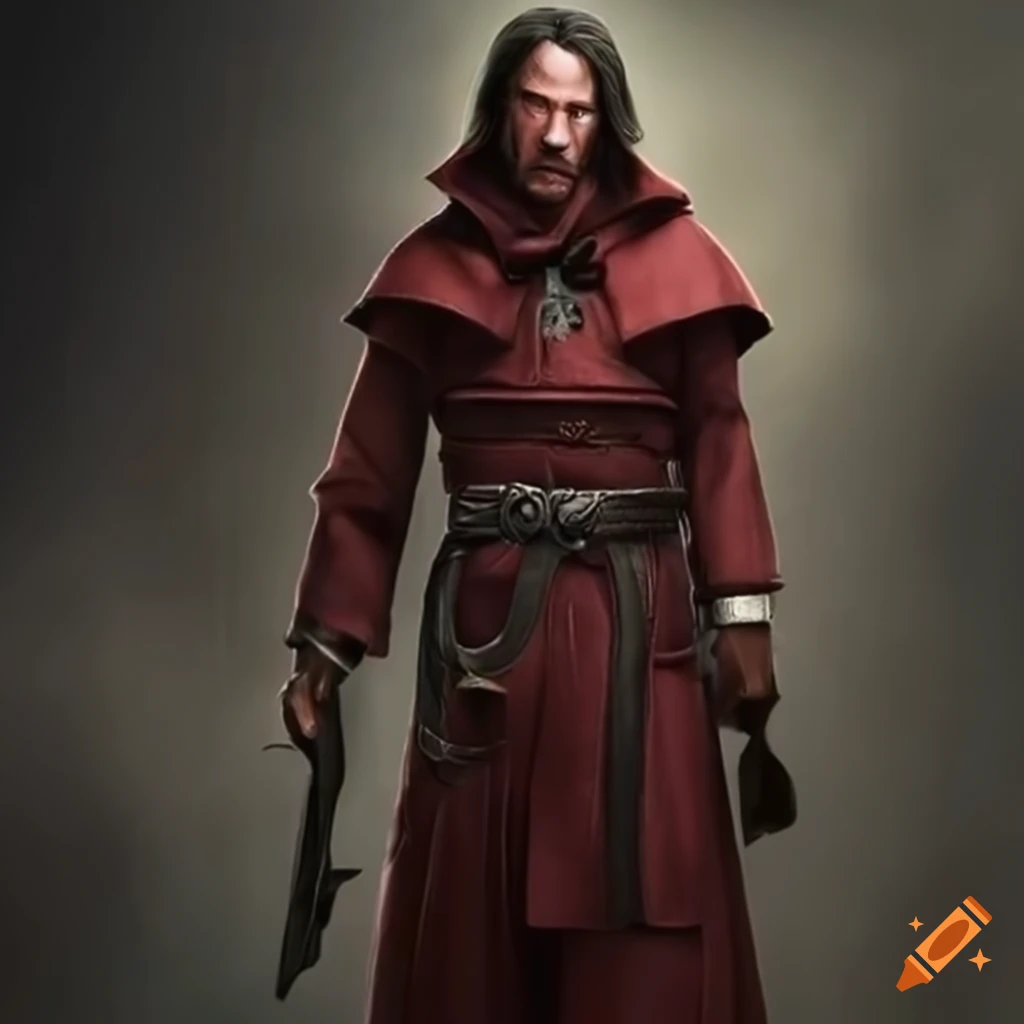 Fantasy depiction of john wick with flintlock pistol on Craiyon