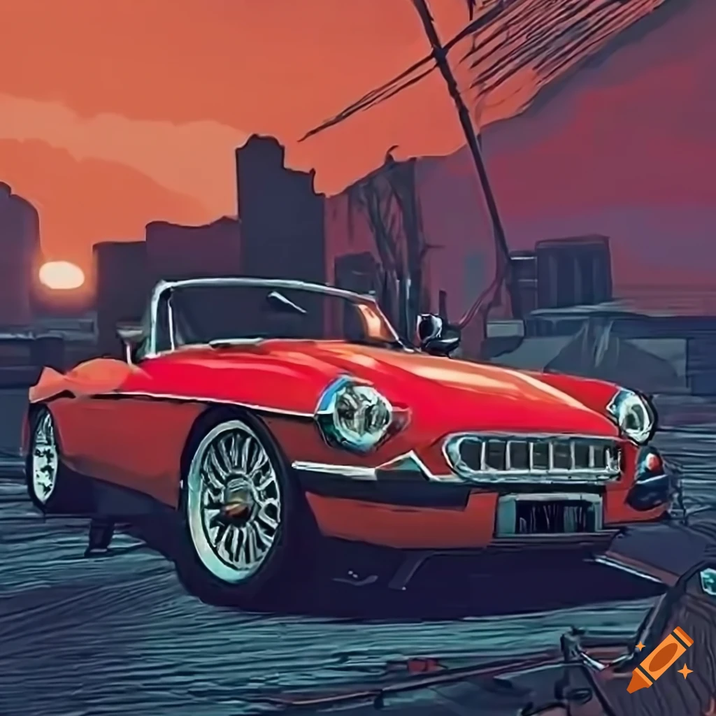 Realistic backgrounds inspired by gta v cover art style on Craiyon