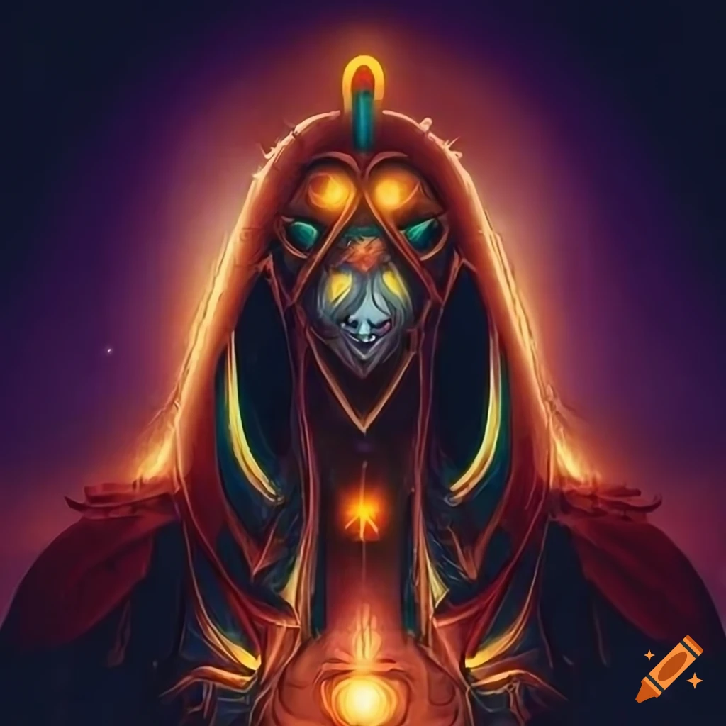 Cyberpunk illustration of horus in intense battle on Craiyon