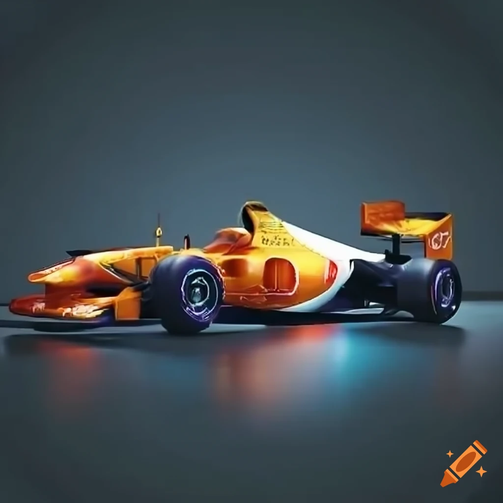 Logo for a formula racing team that mixes the formula car and leafs ...