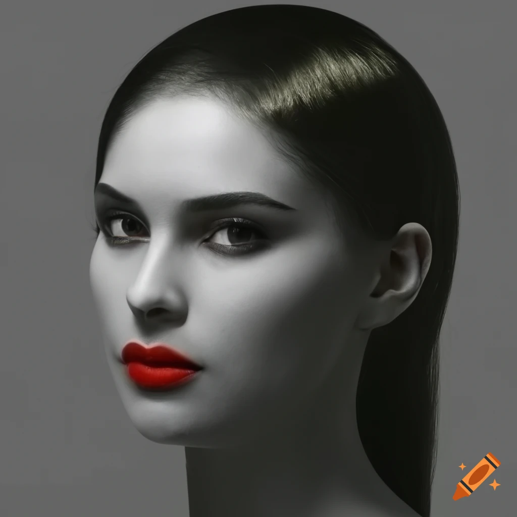 Portrait of kimberly guilfoyle in art deco style with iconic facial ...