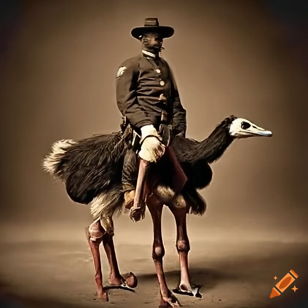 Photo of the civil war ostrich cavalry on Craiyon
