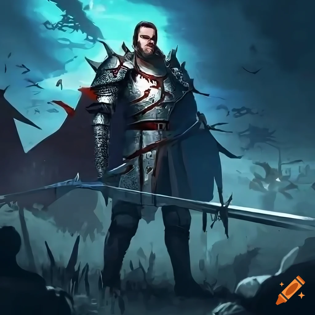 Hd image of knights in battle on Craiyon