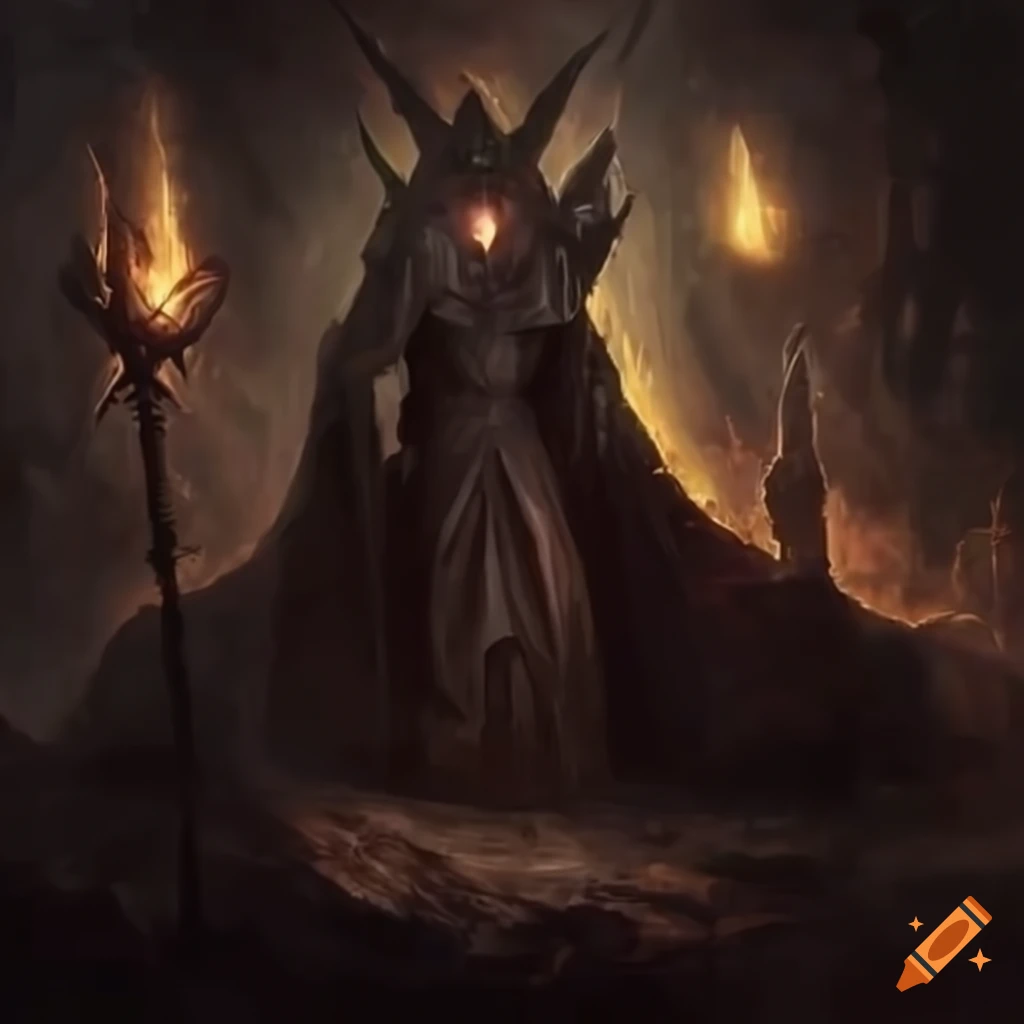 Dark fantasy artwork of lord dungeon master