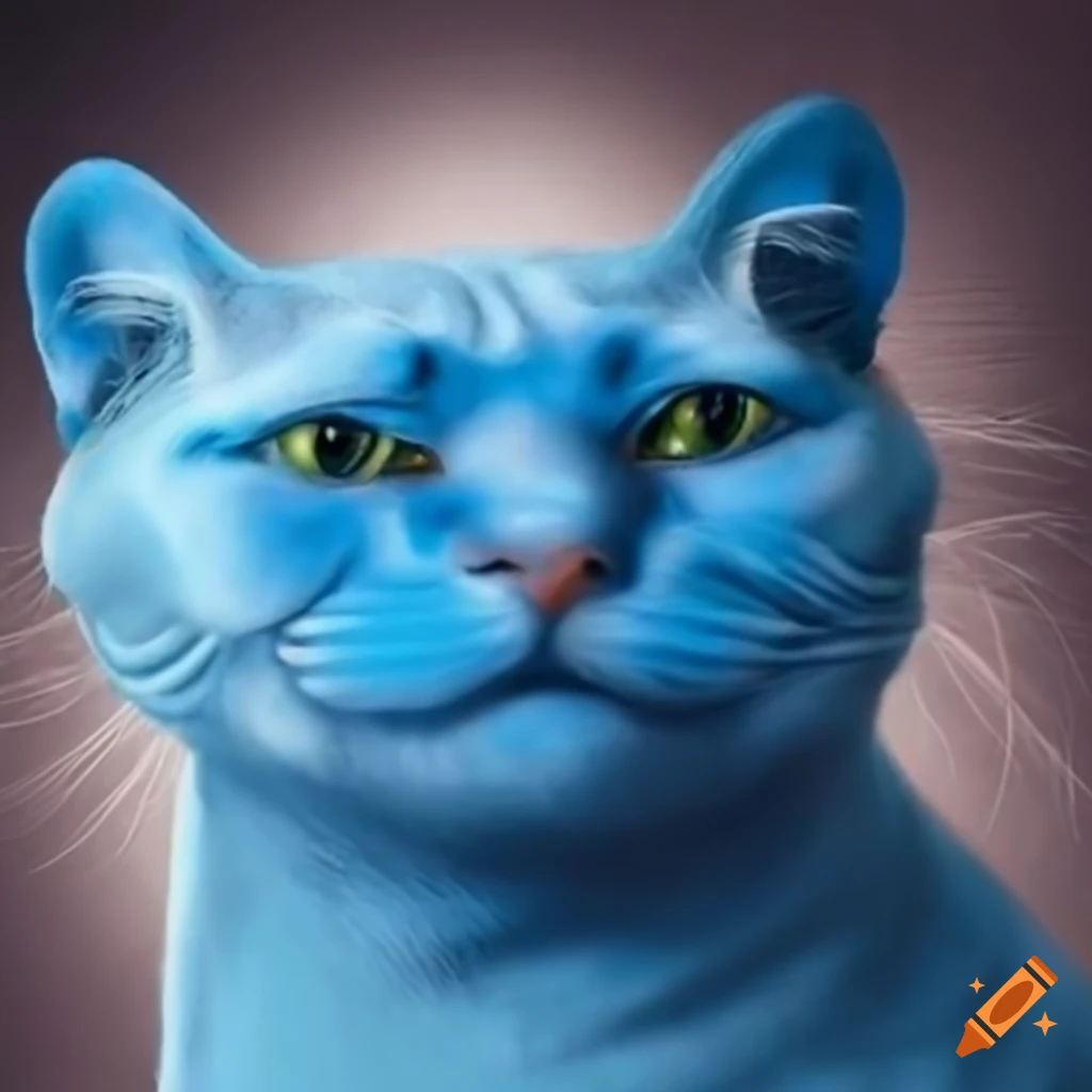 Funny Cat Meme With Smurf Theme On Craiyon