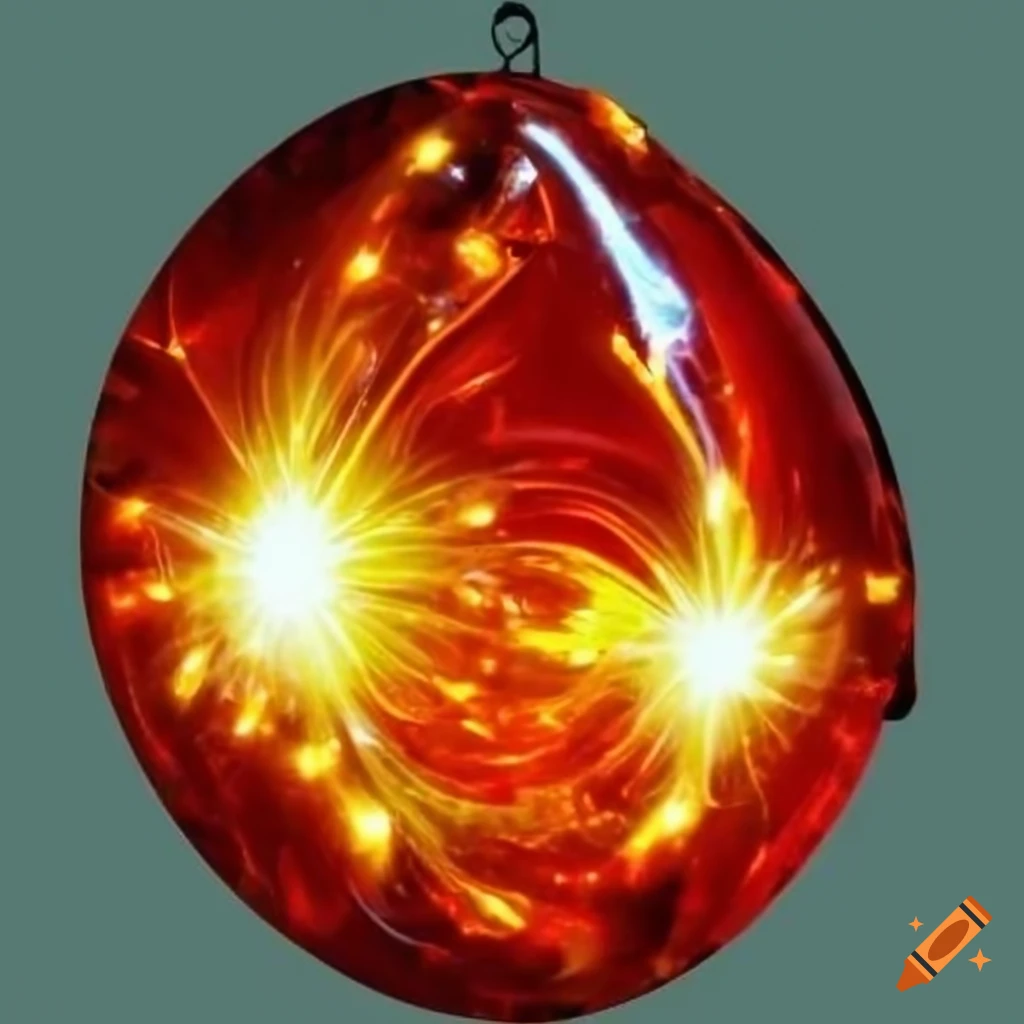 Dynamic spinning arc of sparking amber electricity