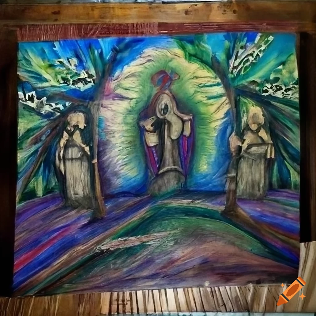 The rite of spring sacrifice in the style of ralph steadmam on Craiyon