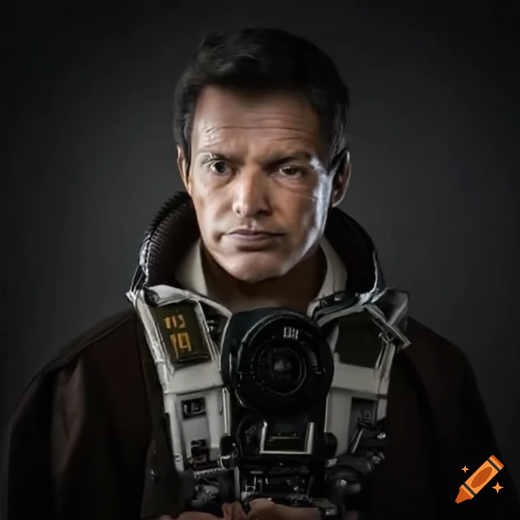 Veteran battletech pilot portrait on Craiyon