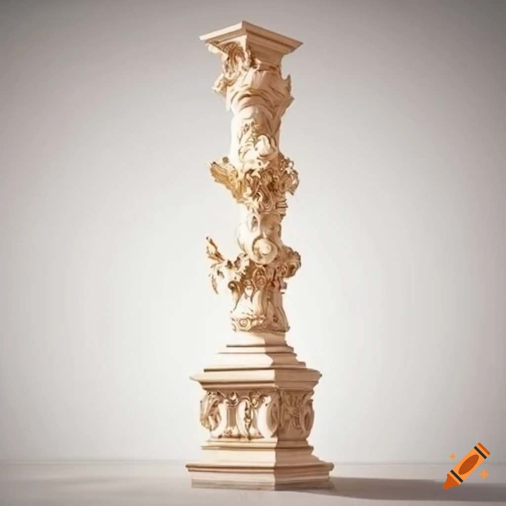 Rococo architecture with staircase and altar on Craiyon