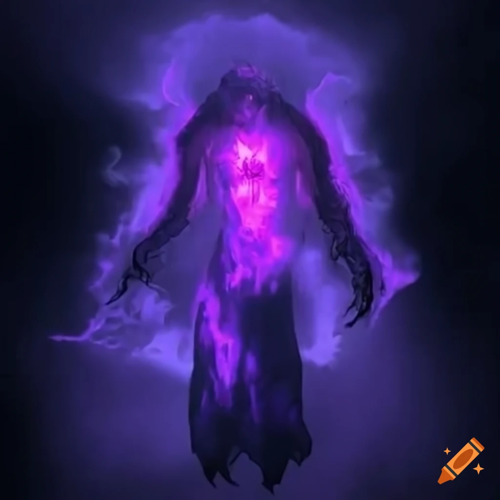 Purple energy and light monster inspired by ordem paranormal's 'energy ...