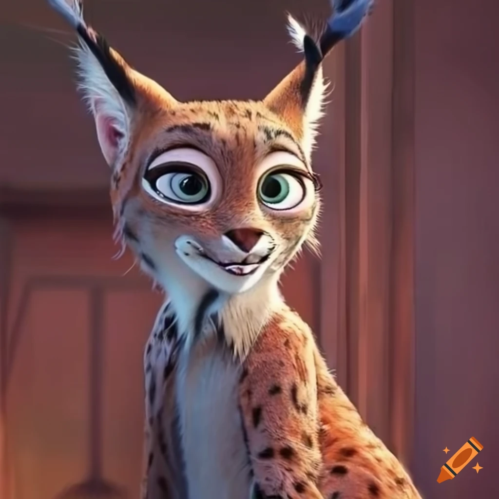 Image of a lynx character from the movie Zootopia on Craiyon