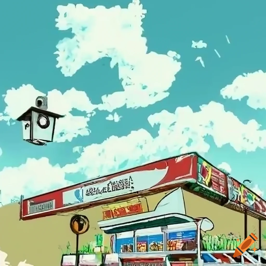 Surreal ps1-inspired artwork of a weird supermarket on Craiyon