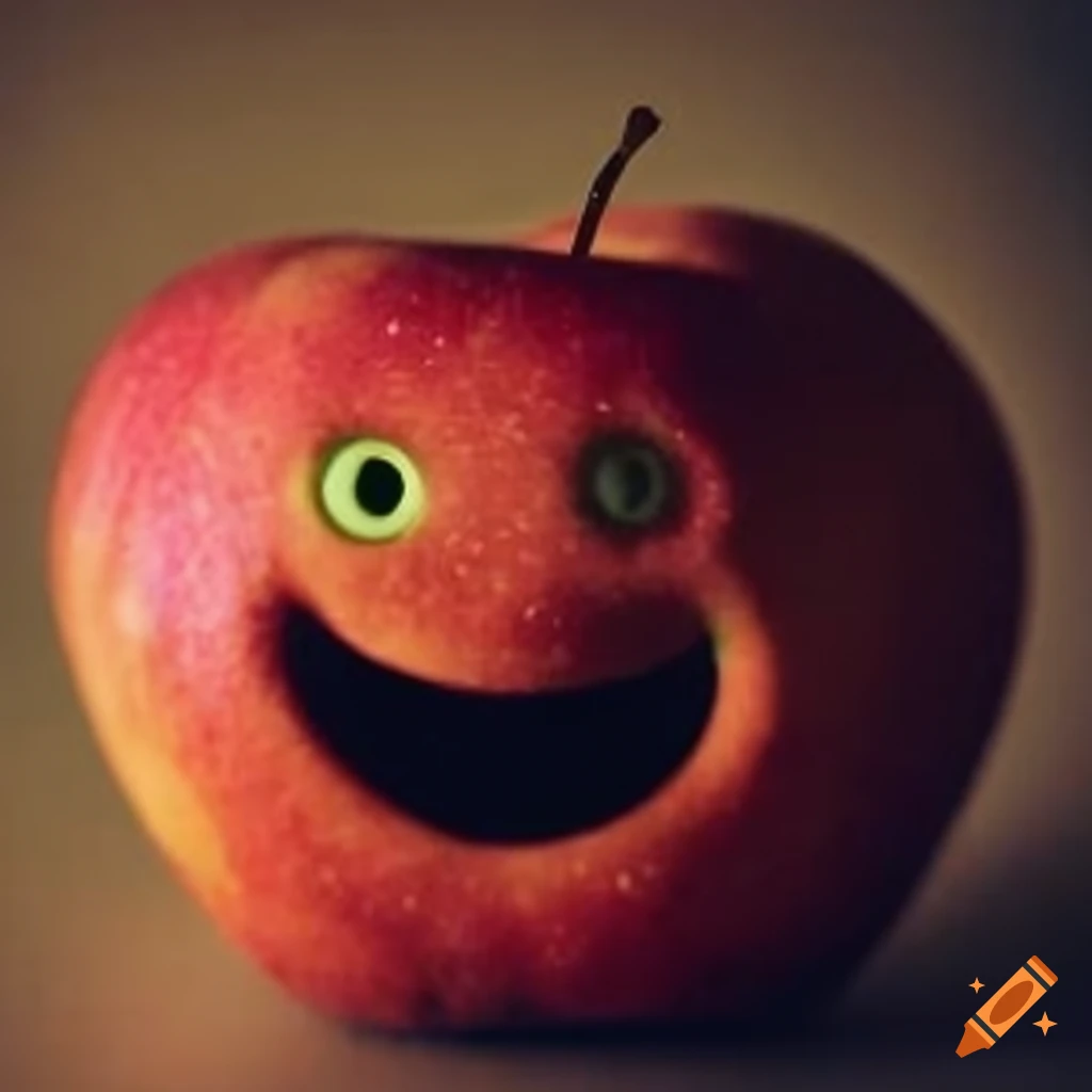Smiling apple on Craiyon