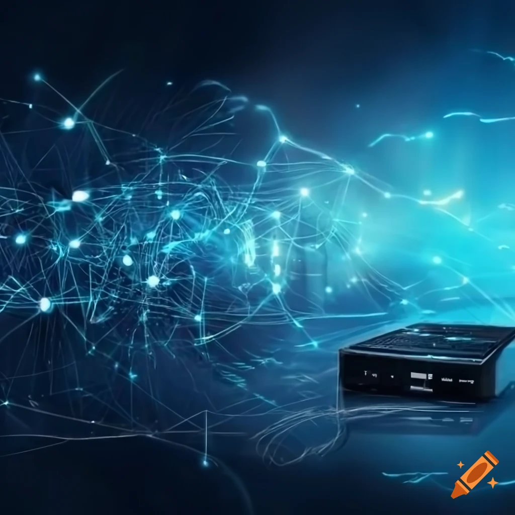 Ultra-realistic network connection background on Craiyon