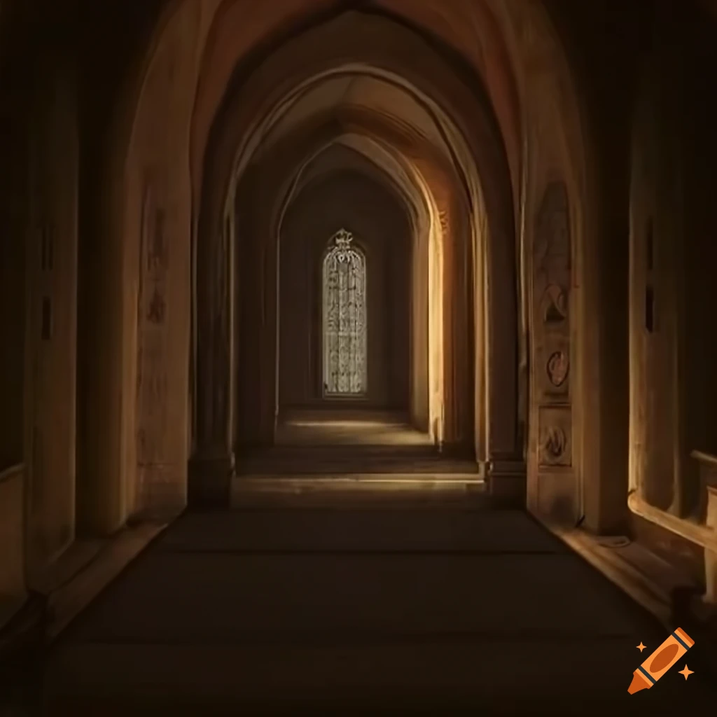 Spacious room inside a monastery cell on Craiyon