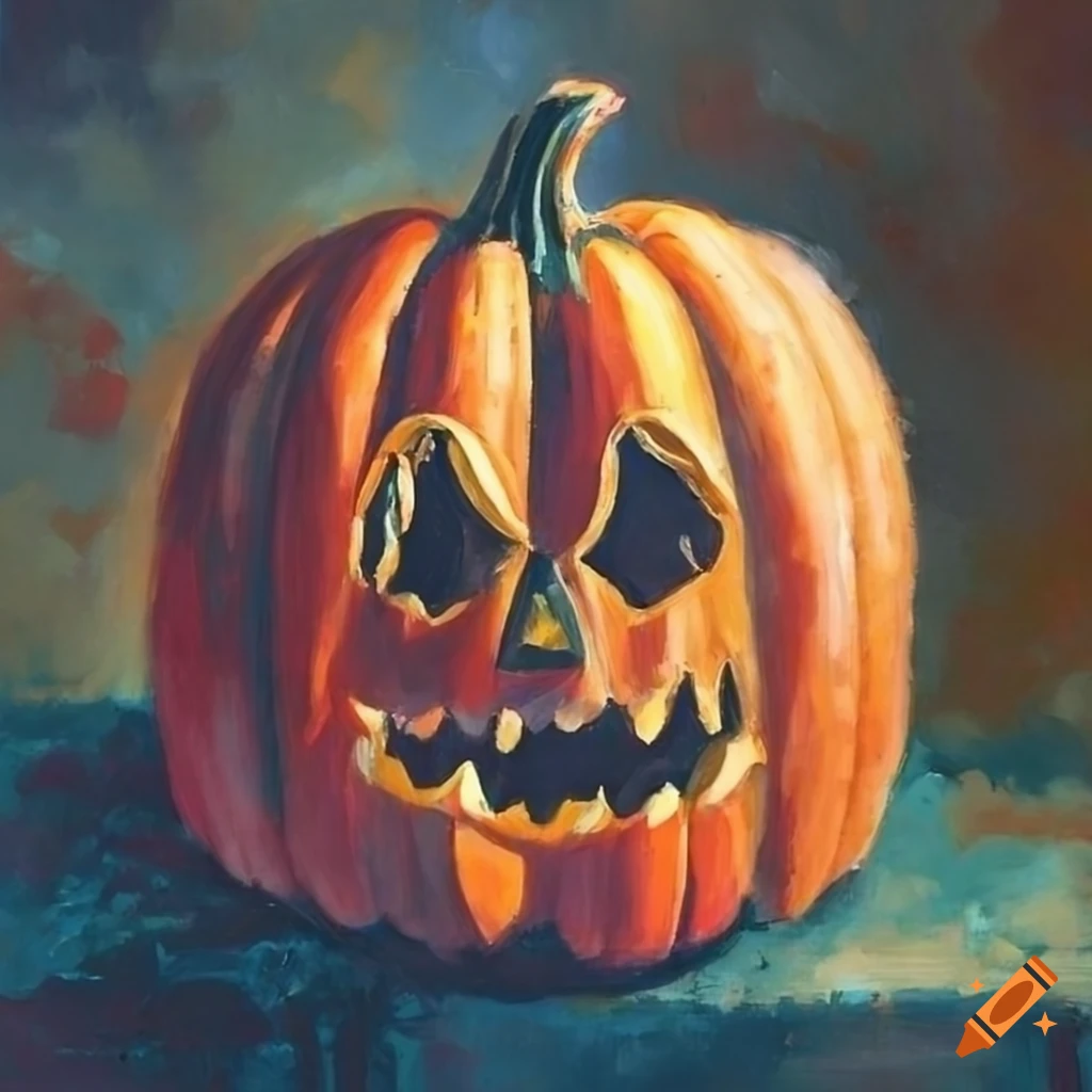 Halloween theme with yellow and blue colors on Craiyon