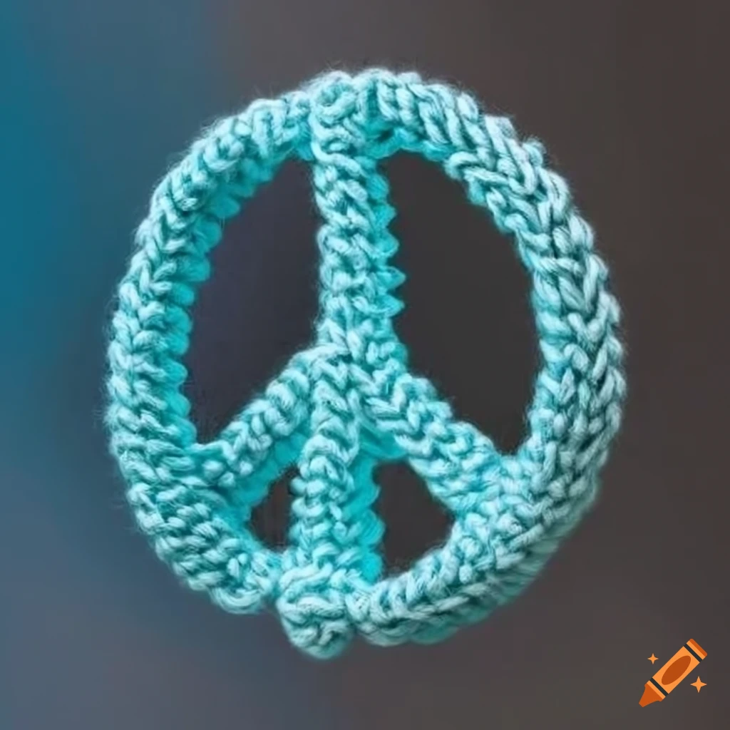 Knitted peace sign on Craiyon