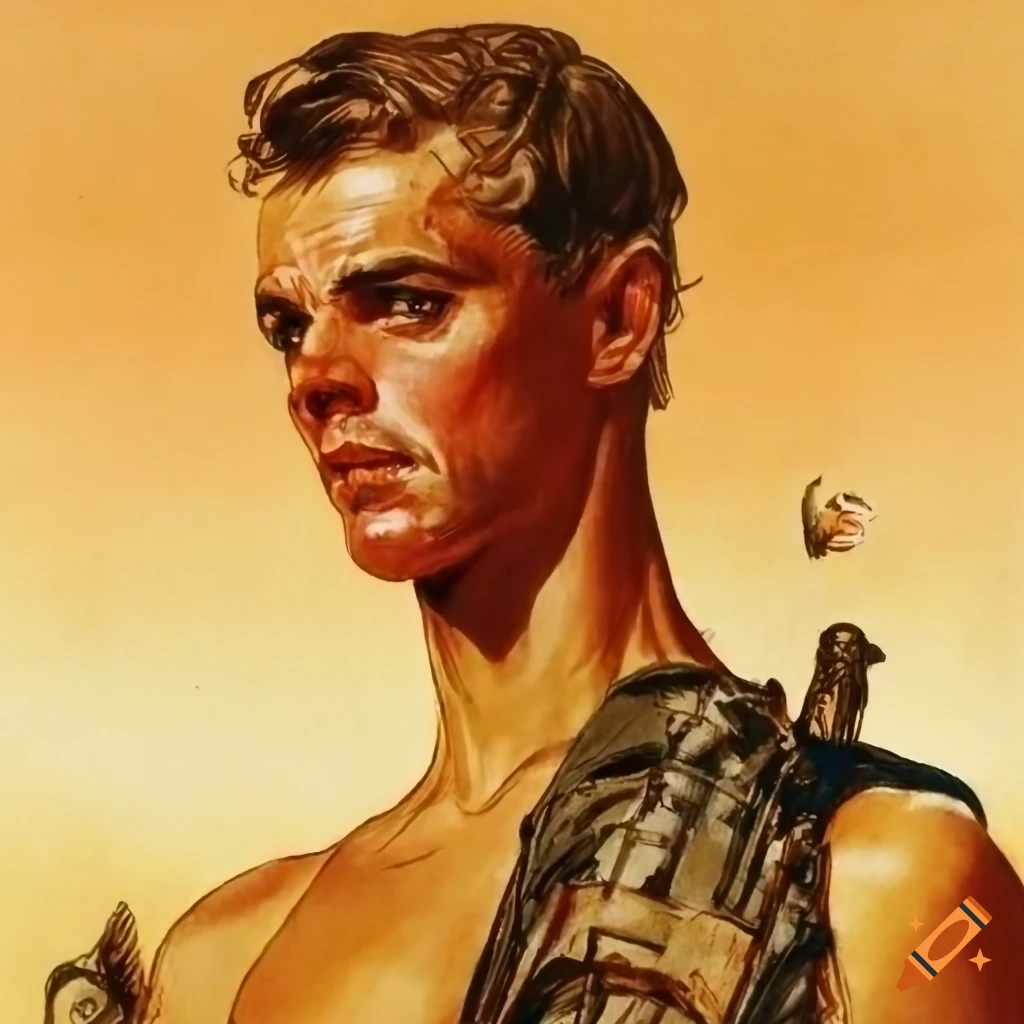 Stylized mad max 2 scene