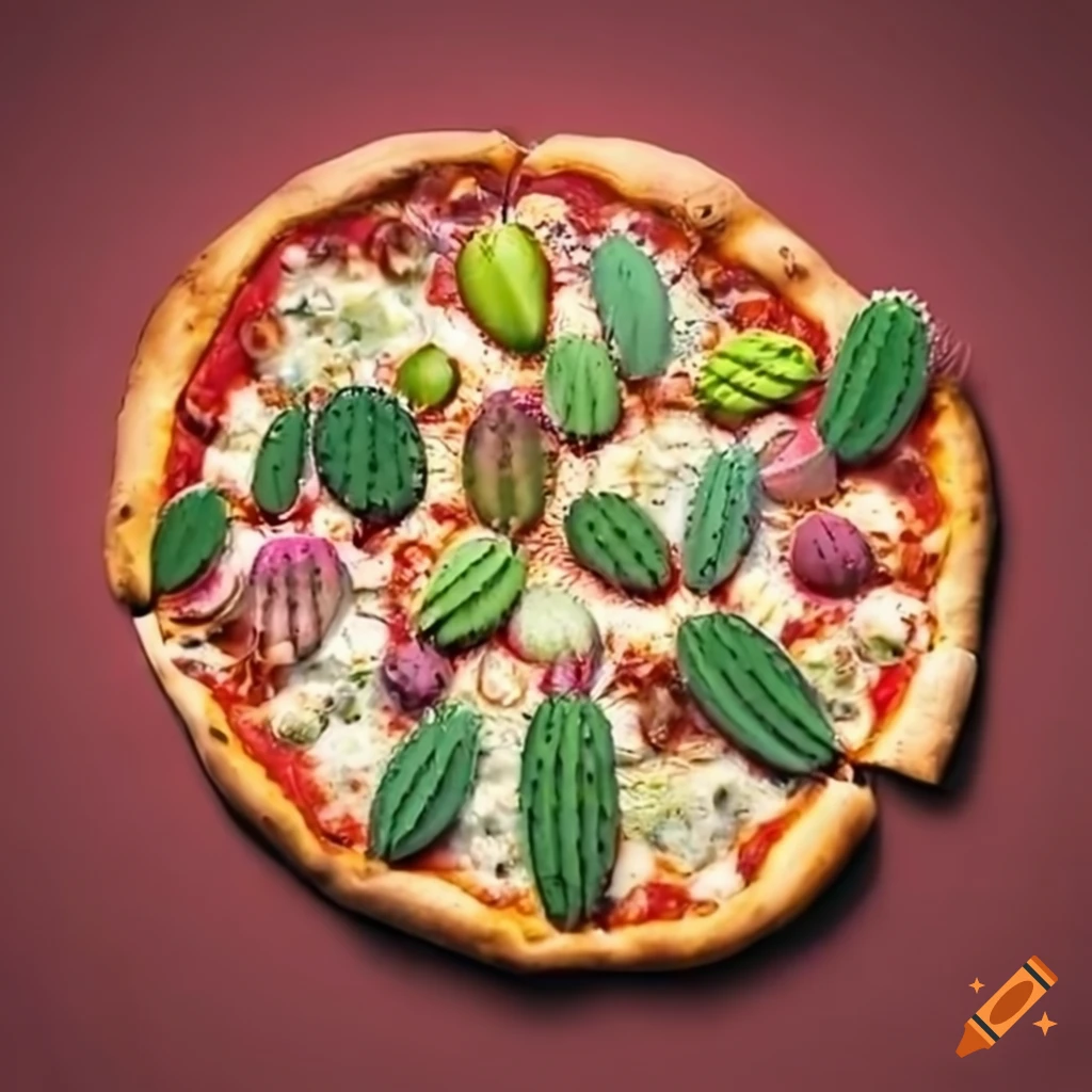 Pizza tree with slices growing on branches in analog photography on Craiyon