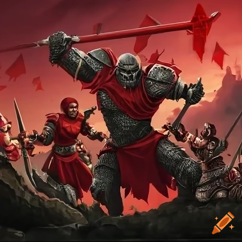 HD image of knights battling skeletons on Craiyon