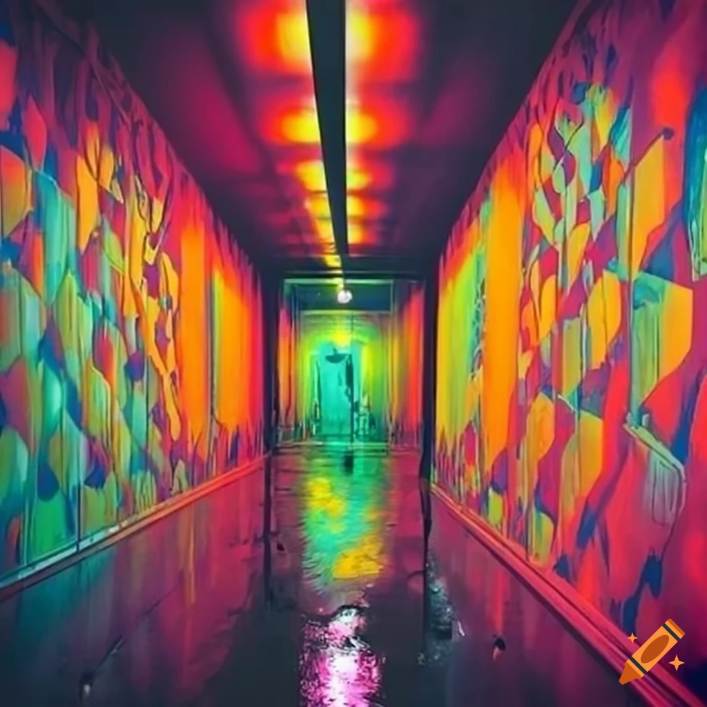 Colorful Pop Art Hallway On Craiyon