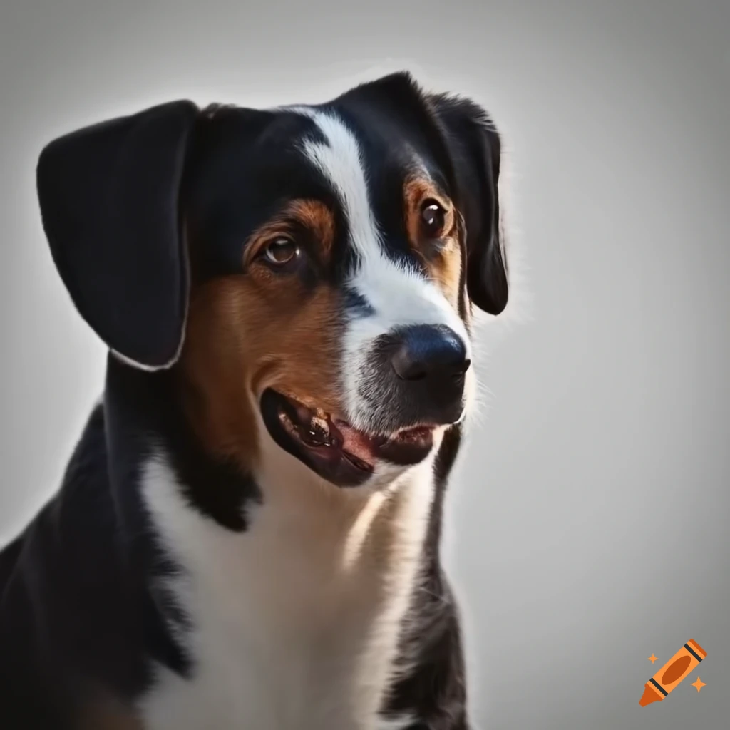 Black and white swiss senne dog