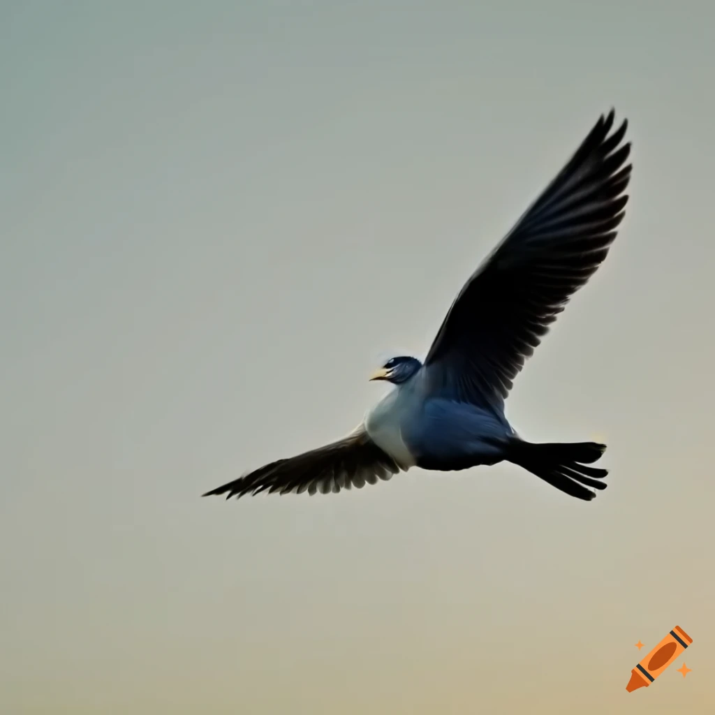 Birds flying in the sky