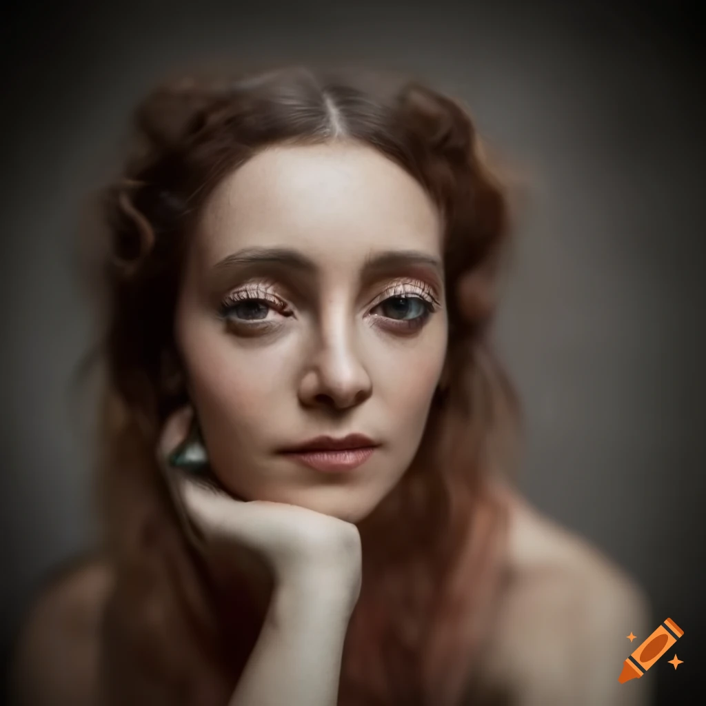 Portrait of a sinister renaissance woman on Craiyon