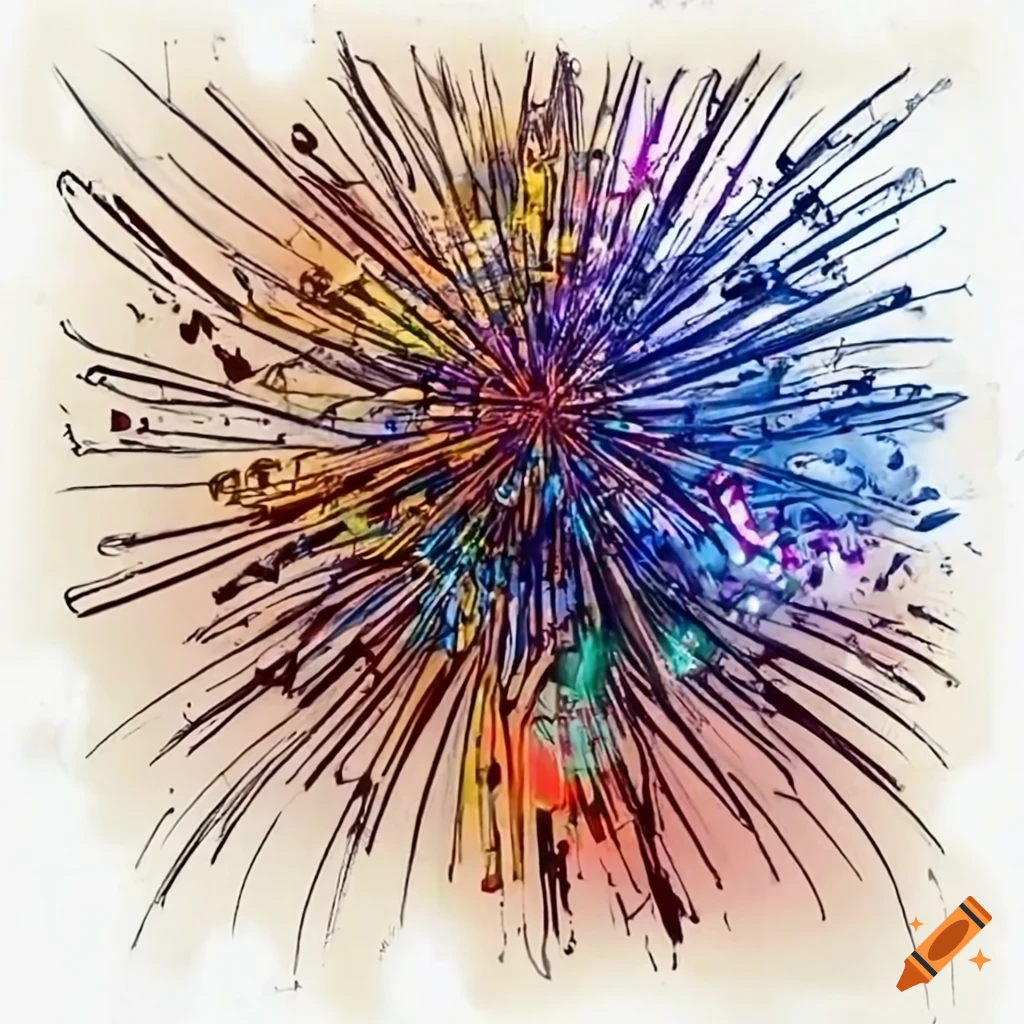 Graffiti style fireworks on Craiyon