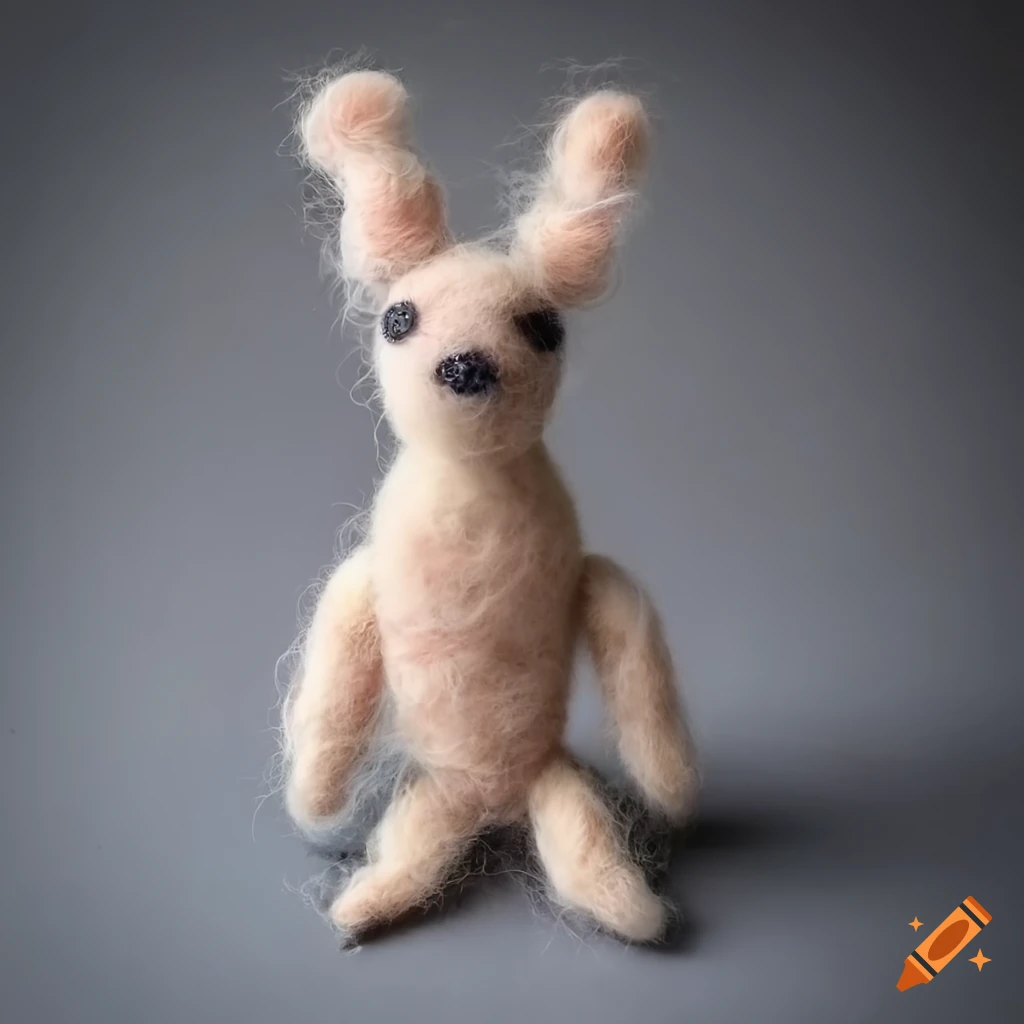 Felted wool dream creatures with outfit on Craiyon