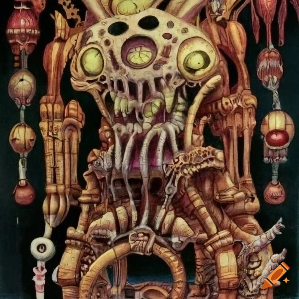 The dark crystal babylon 5 by wilfredo lam on Craiyon