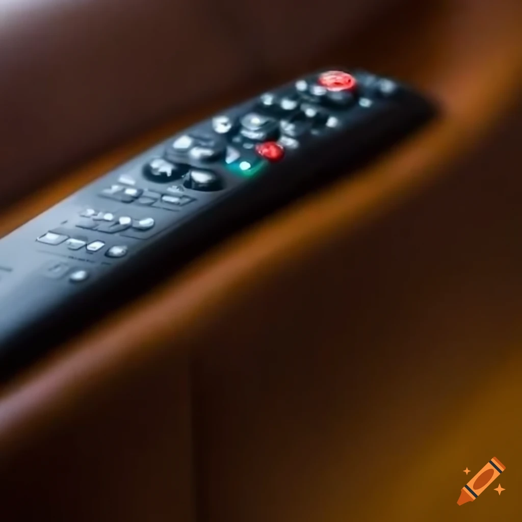 Remote control on a living room table on Craiyon