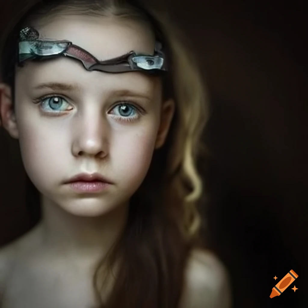 Photograph of a cyborg girl inspired by alina from the movie on Craiyon
