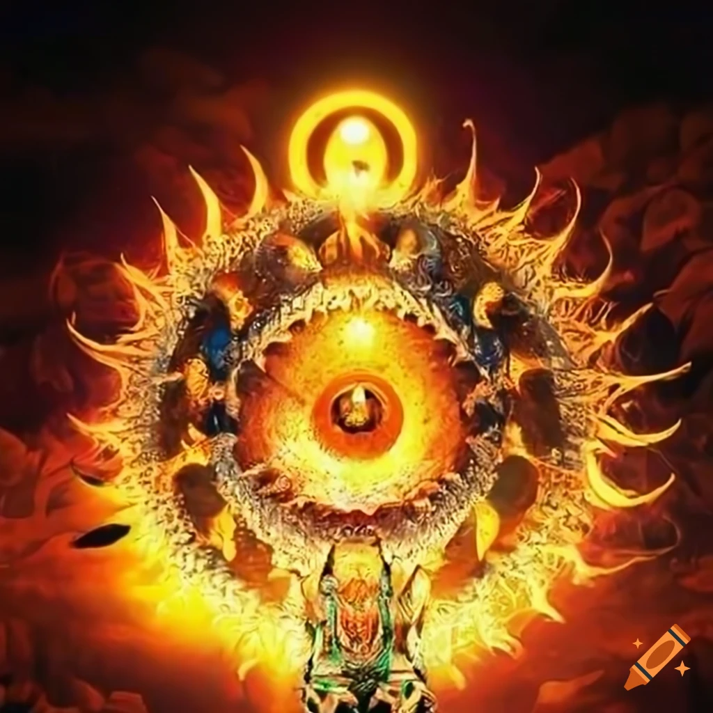 Representation of a sun god