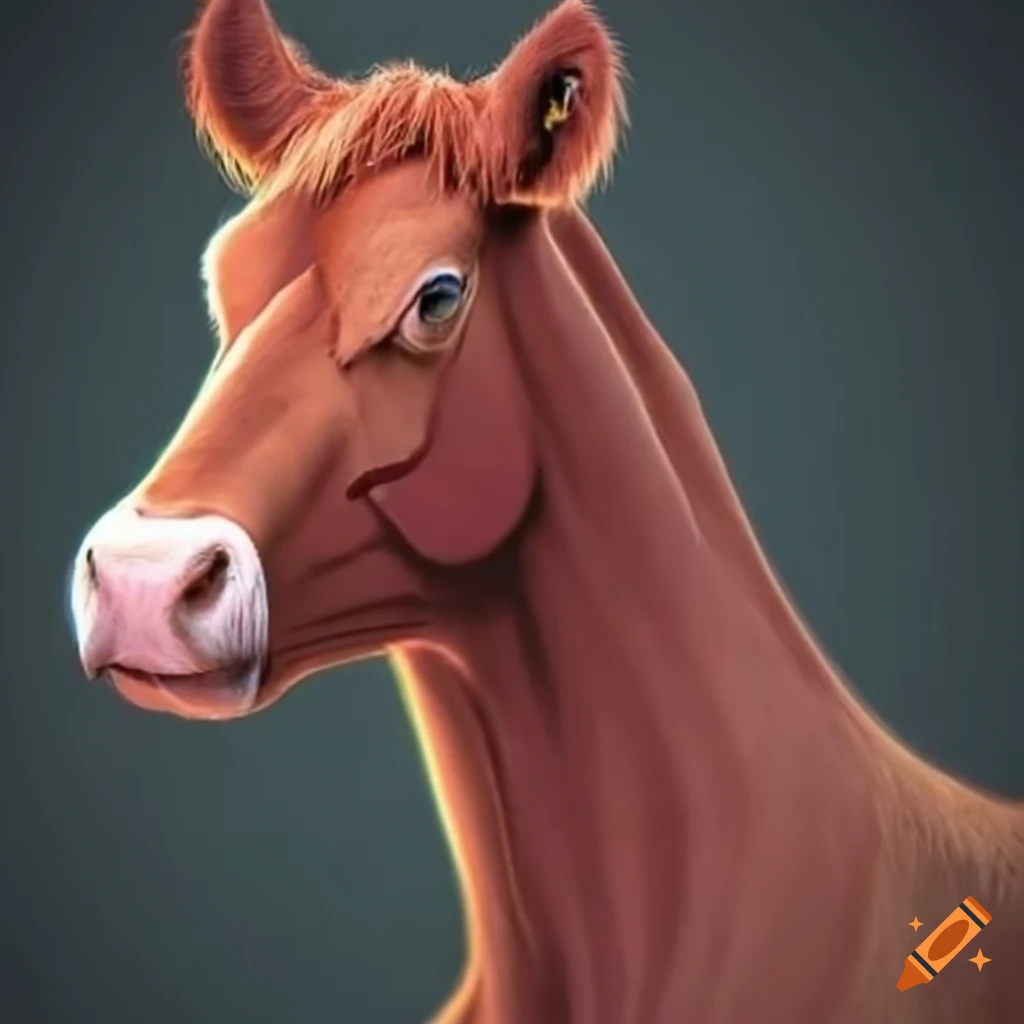 Image of a cow horse hybrid on Craiyon