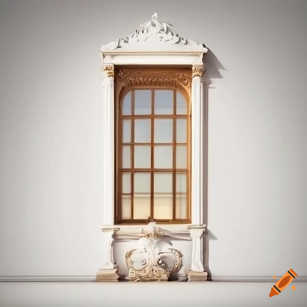 Rococo interior design with ornate staircase and altar on Craiyon