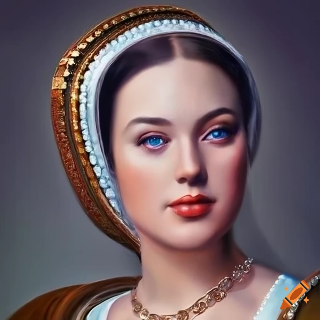 Portrait of an elegant woman with sharp features on Craiyon