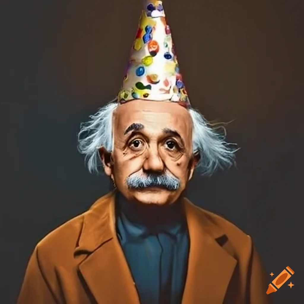 Funny image of einstein eating a donut on Craiyon