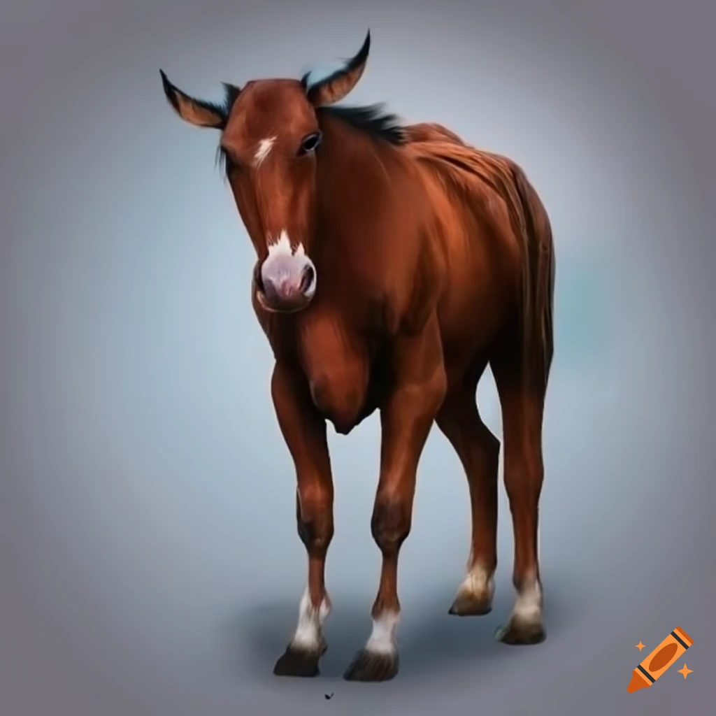 Image of a cow horse hybrid with unique features on Craiyon