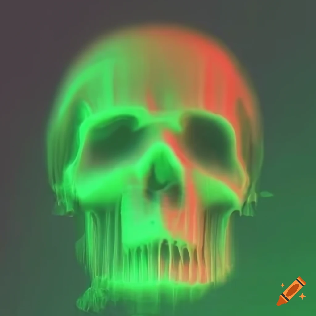 Vintage purple sunset with a close-up of skull on Craiyon