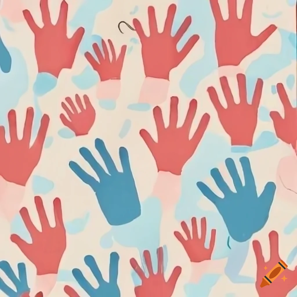 Minimalist design of reaching hands pattern