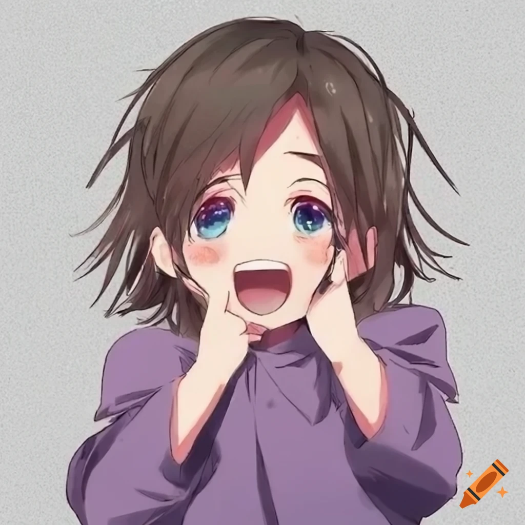 Cute anime child expressing emotions on Craiyon