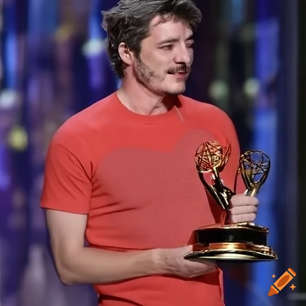 Kratos receiving an oscar award at the oscars on Craiyon