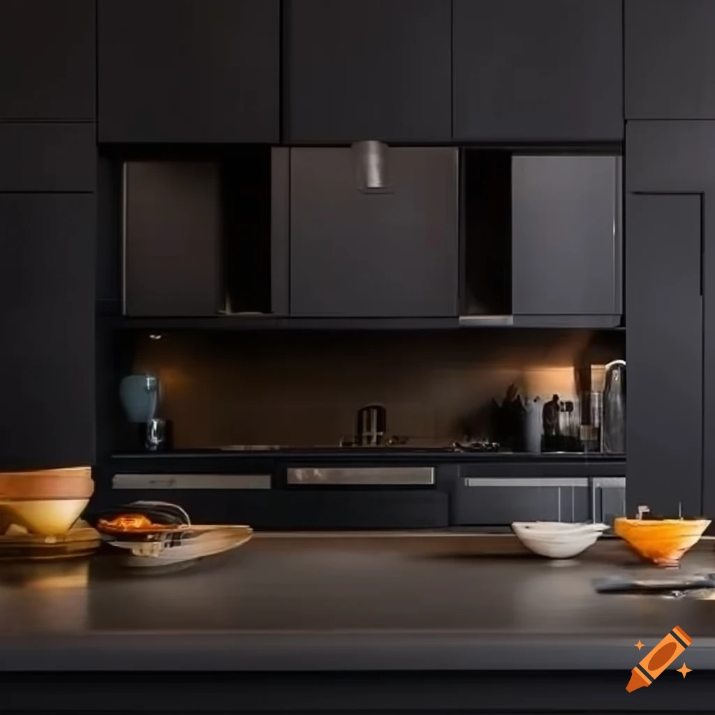 Modern restaurant kitchen with professional chefs cooking on Craiyon