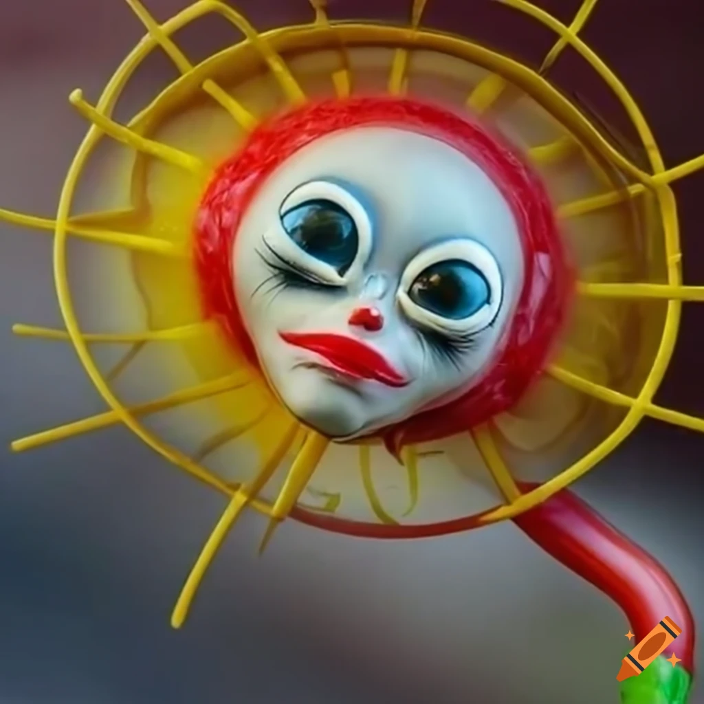 Mcdonald's ufo with alien clown mascot on Craiyon