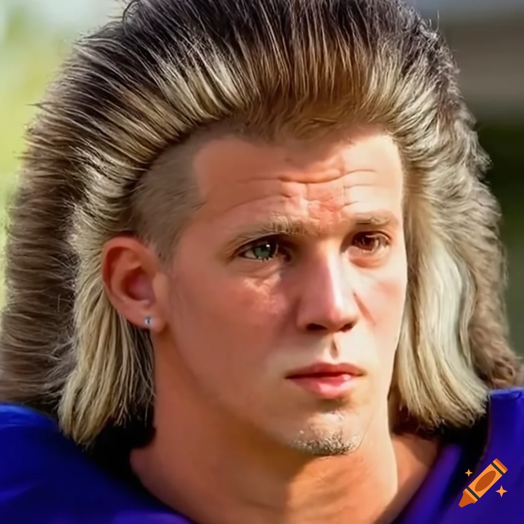 People with mullet hairstyles on Craiyon