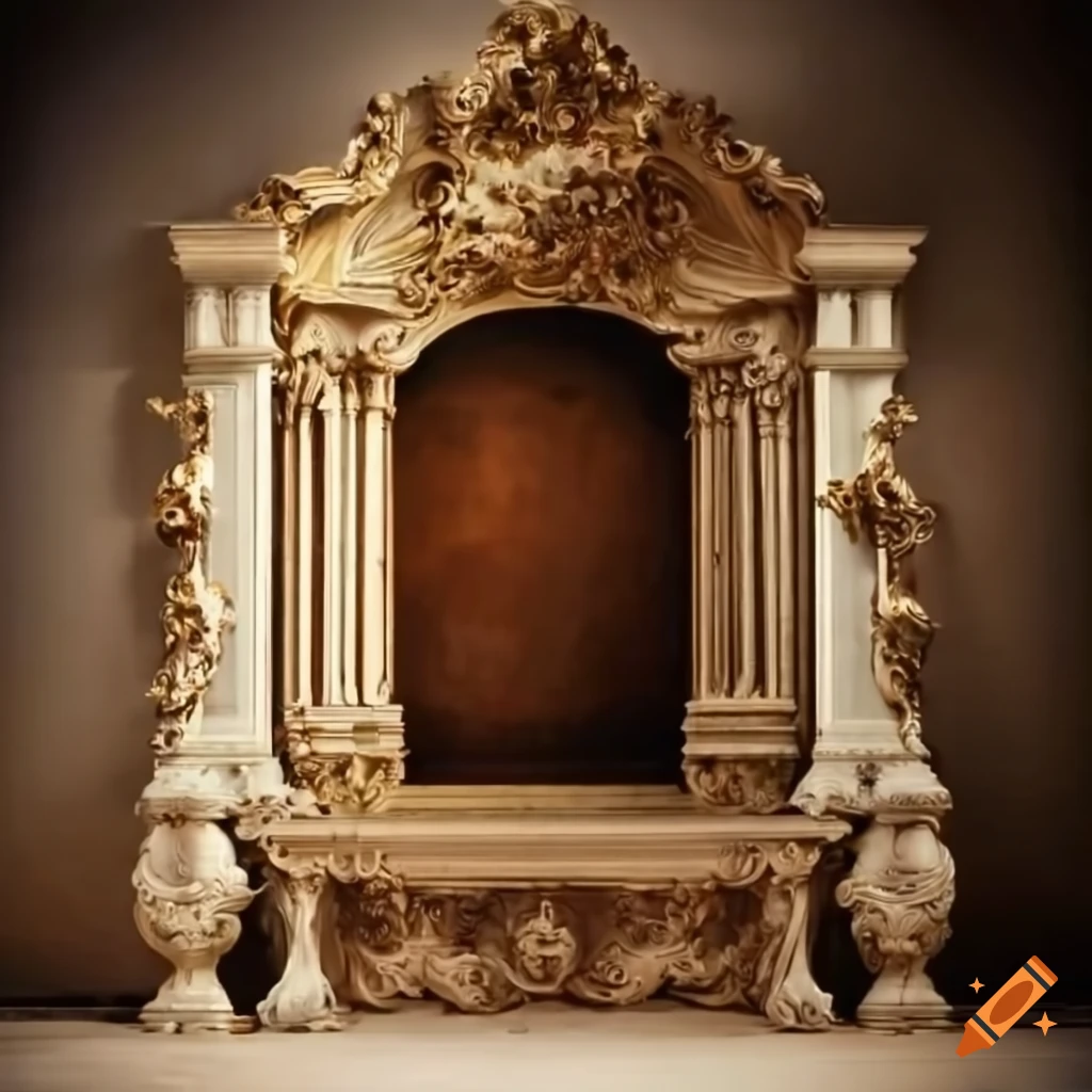 Rococo altar with elegant details on Craiyon