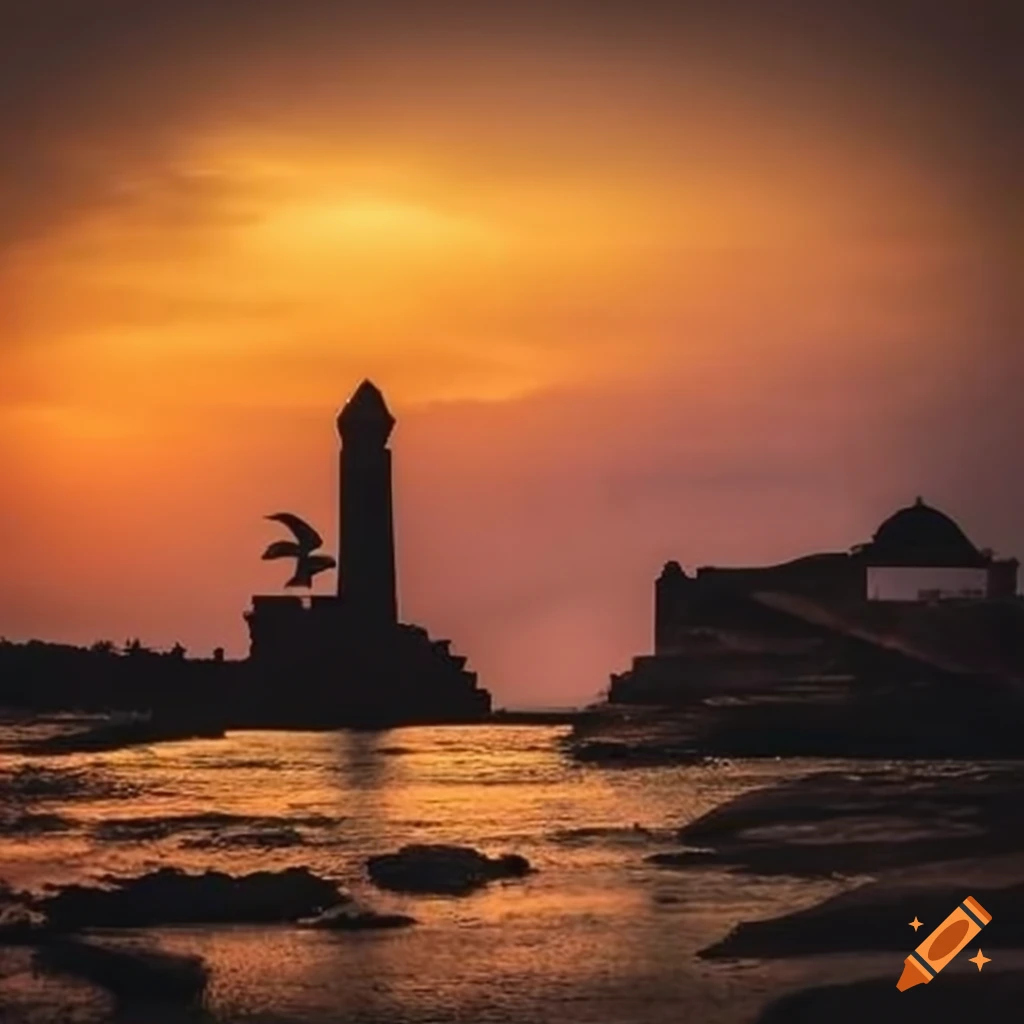 Sunset over galle fort in sri lanka on Craiyon